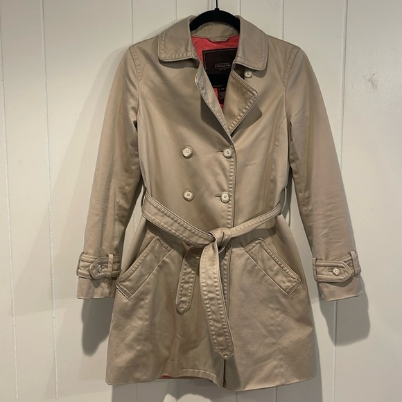 Coach | Jackets & Coats | Coach Khaki Cotton Trench Coat | Poshmark